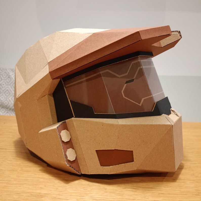 SPARTAN HALO Helmet Template. DIY Plans for Making a Cardboard Helmet ...