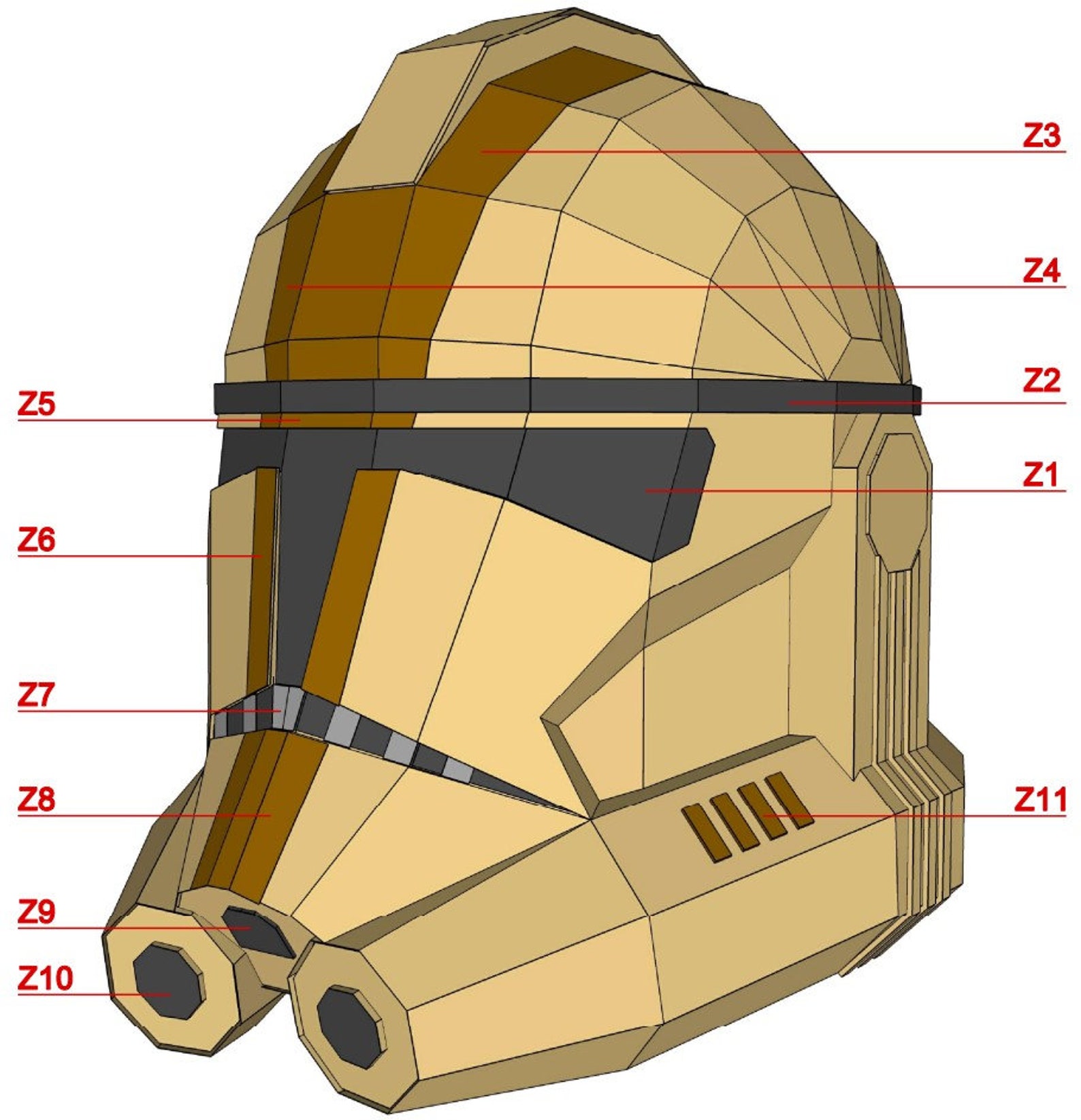 CLONE TROOPER DIY Plans for Making a Helmet From Cardboard and ...