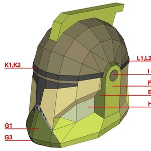 CLONE PHASE 1 Template. DIY Plans for Making a Cardboard Helmet - Etsy