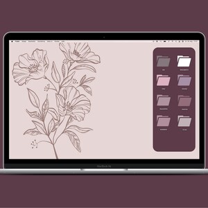 Desktop Icons Pink & Purple, Desktop Wallpapers, Organization, MacBook ...