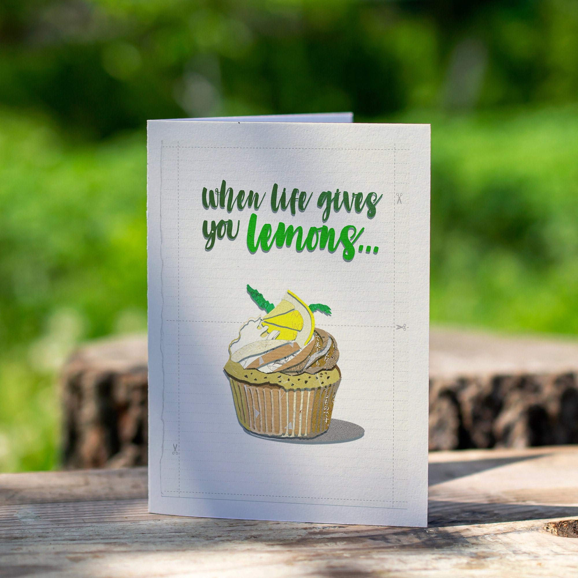 Kaart When Life Gives You Lemons Collage Illustratie Gemaakt - Etsy