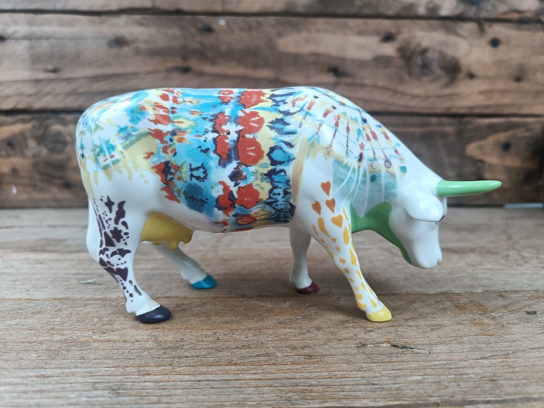 Cowparade Udderly Groovy Lady Belle Bennett Collectable - Etsy
