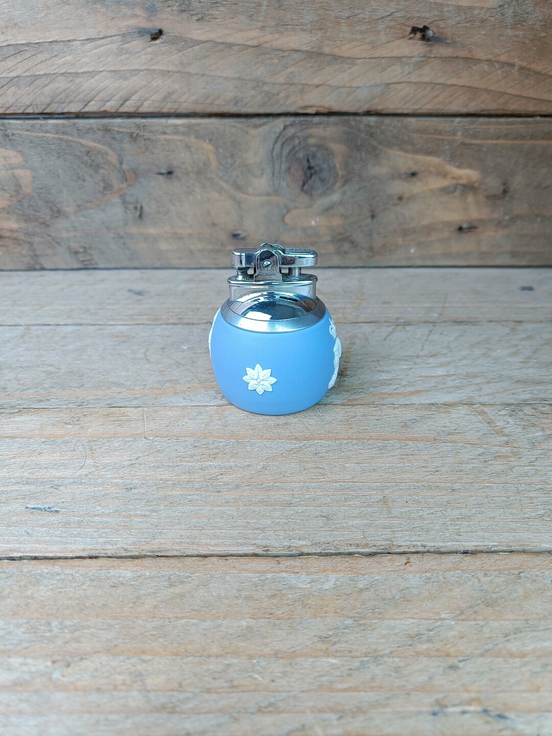 Vintage Blue Wedgwood Table Lighter With Ronson Rondelight Insert 1953 ...