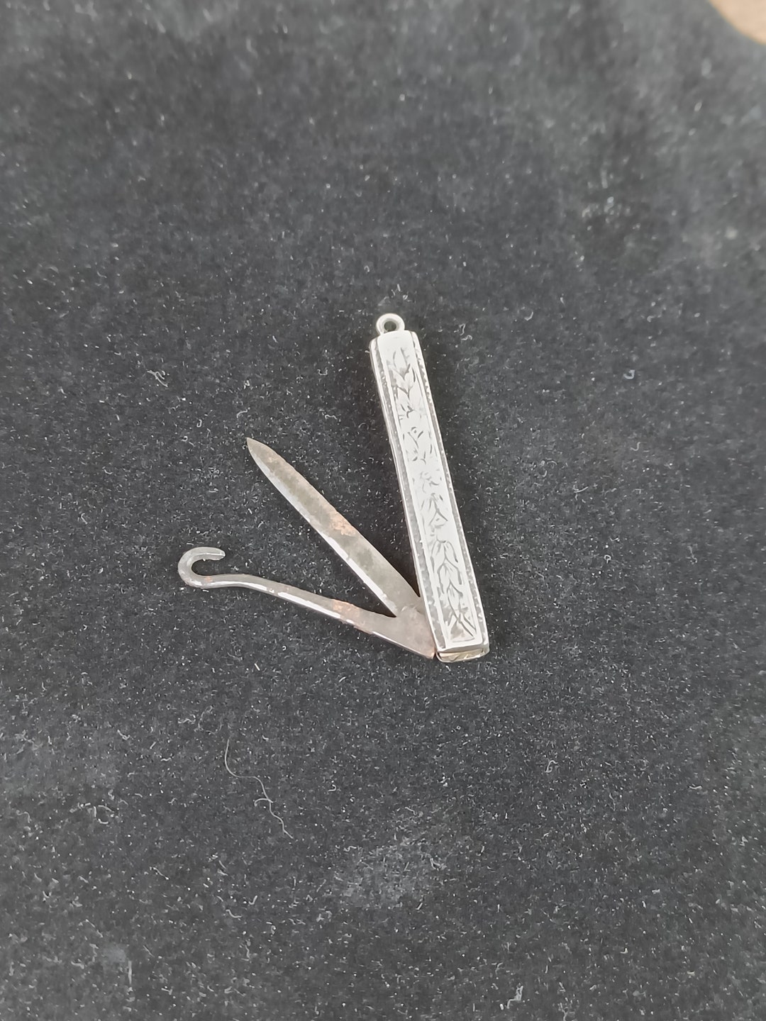 Vintage Sterling Silver Folding Button Hook and Knife - Etsy