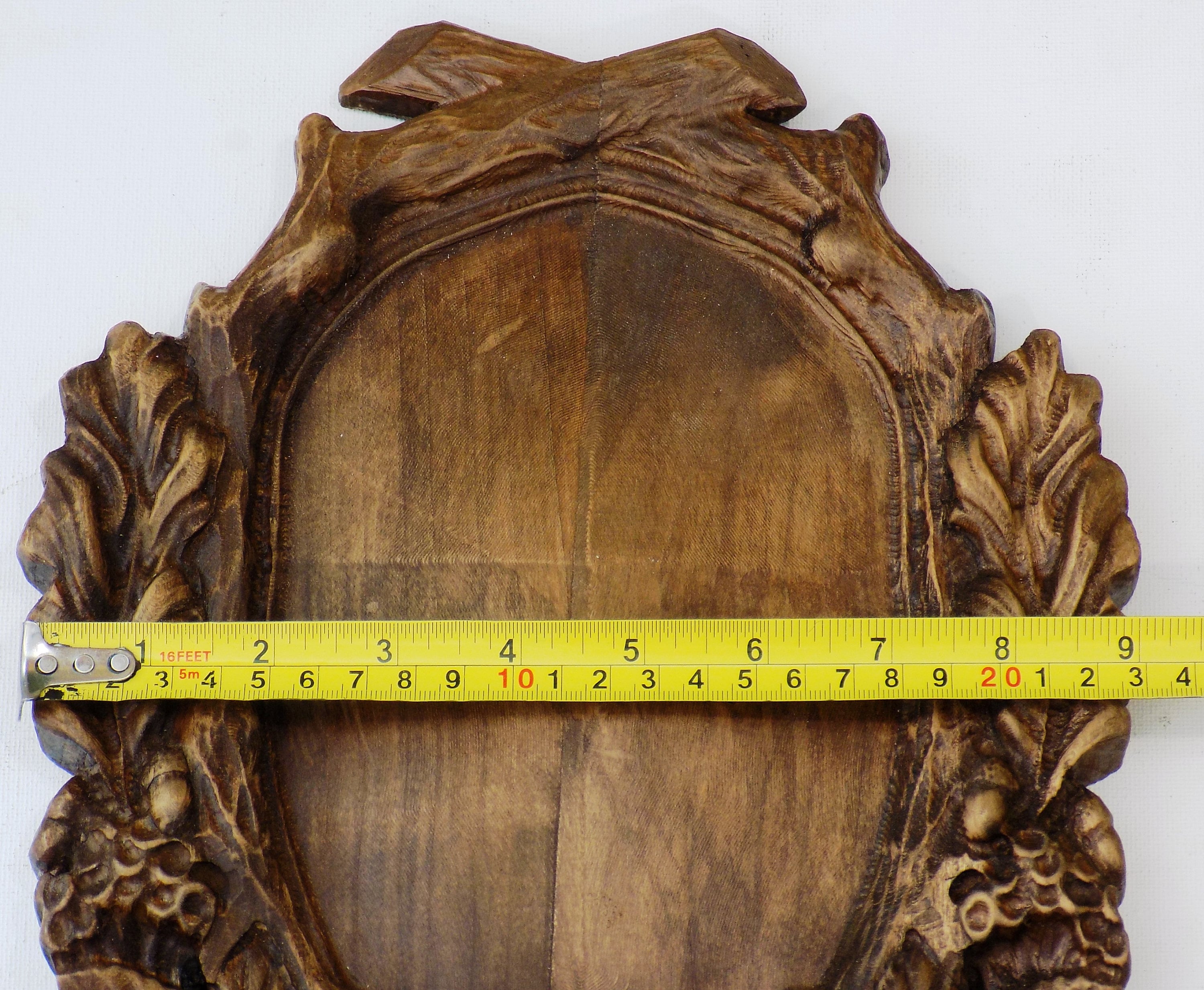 Wooden Base Shield Trophy Wood Carving Mounting Plaque for Roe Deer ...