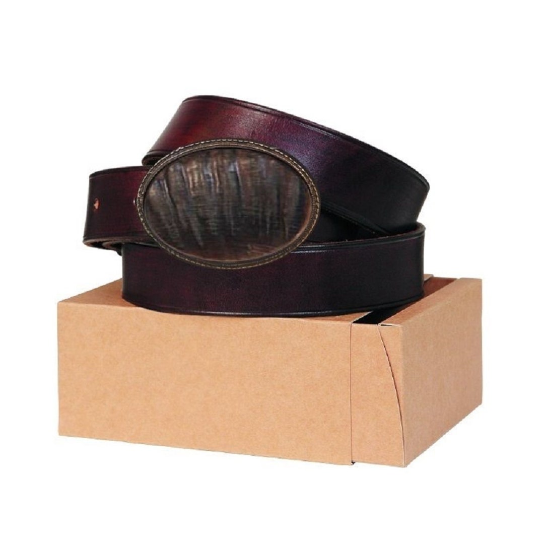Men’s Leather Belt Mouflon Horn Buckle - Etsy