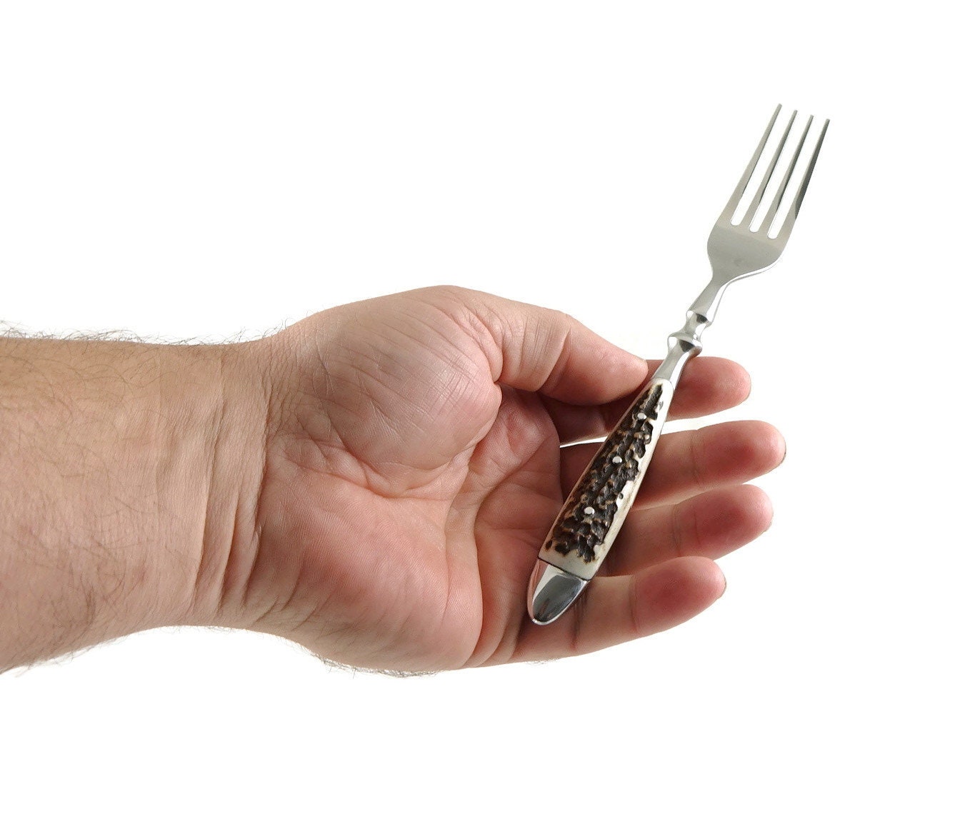 Set of Spoons & Forks, Flatware,with Real Deer Antlers Handles Hunters ...