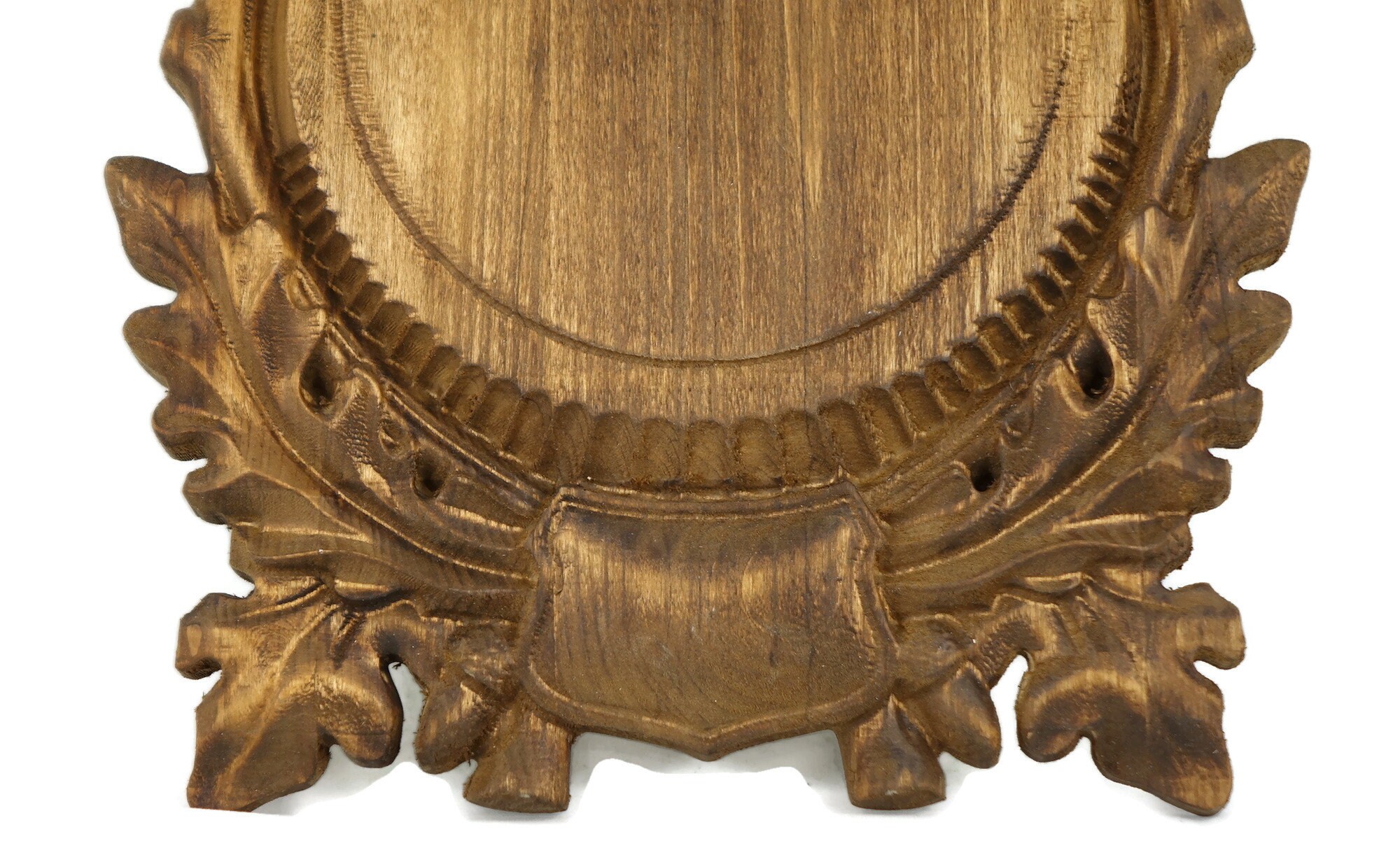 Wooden Base Trophy Shield Mounting Plaque for Wild Boar Tusks Handmade ...