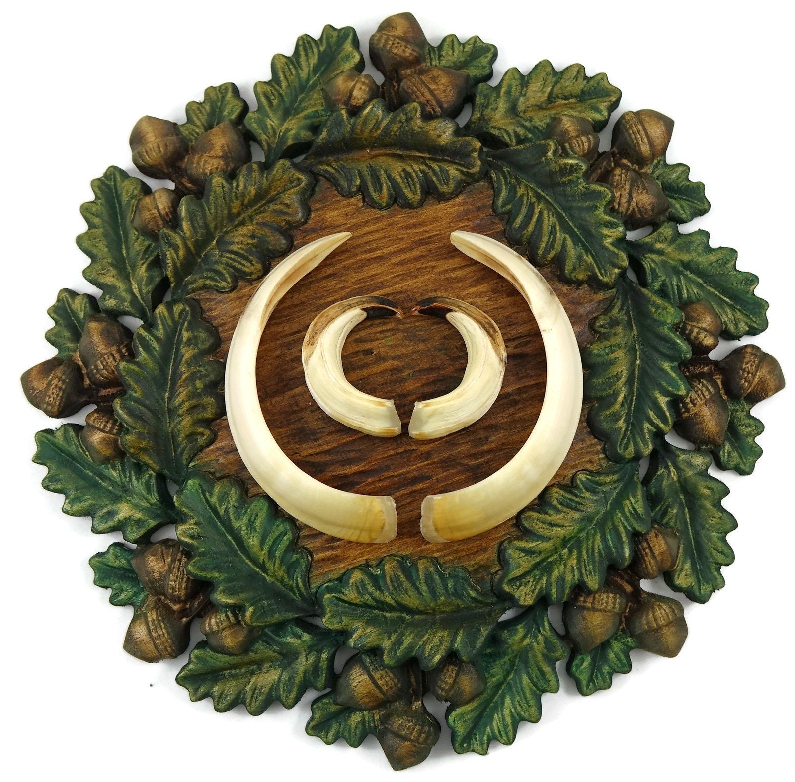 Wooden Base Shield Trophy Wood Carving Mounting Plaque for Wild Boar ...