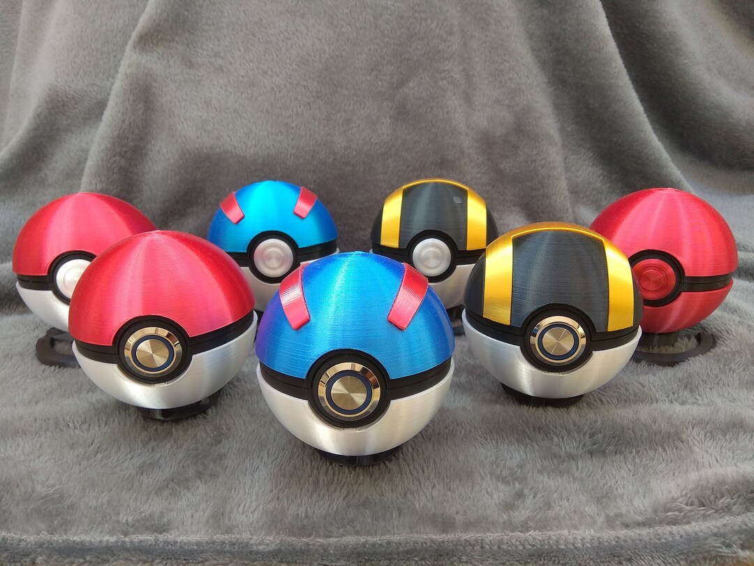 Pokeball With Optional Light-up Button & LED Illuminated - Etsy