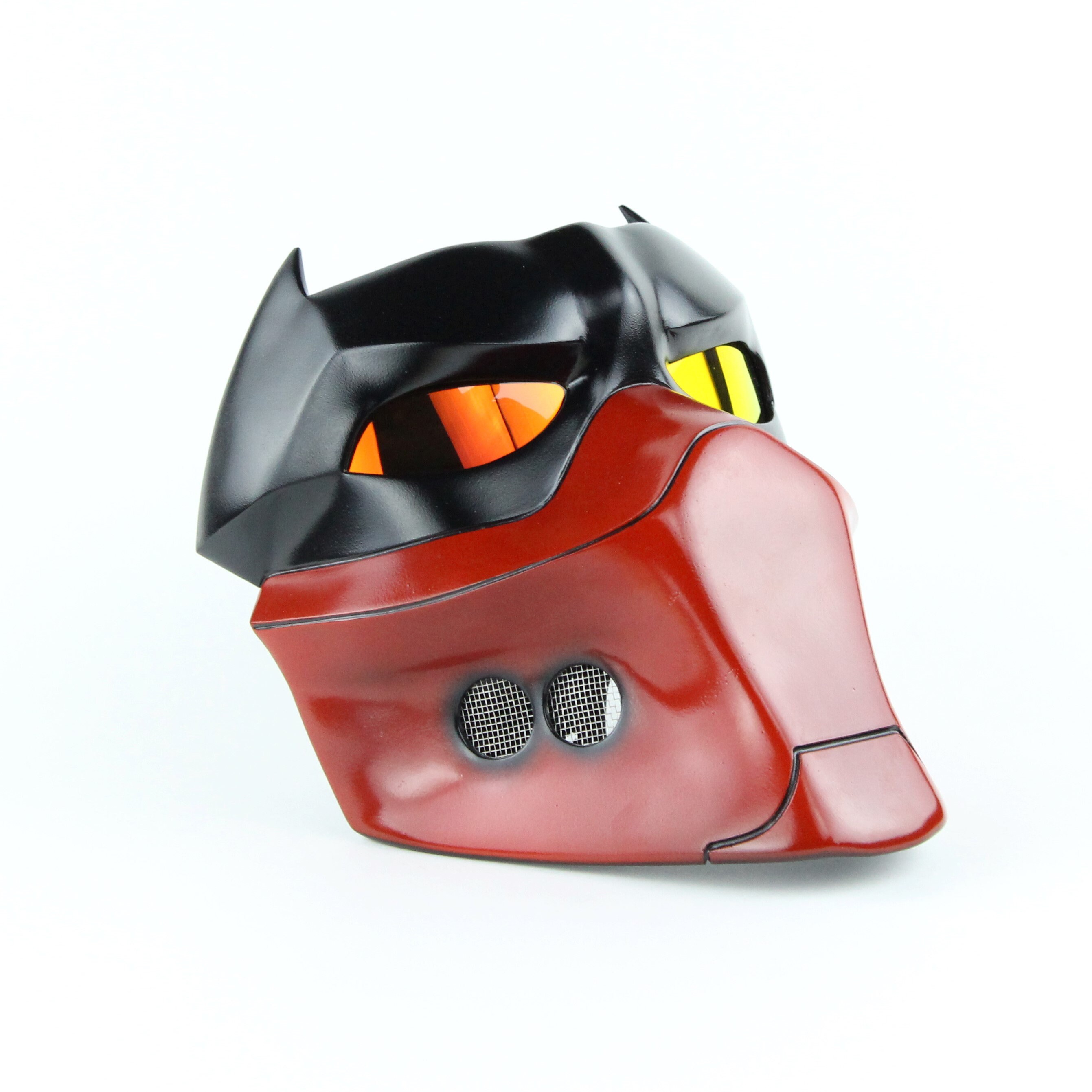Red Hood Mask Outlaw Version Full Face Mask, Lens in Eyes, Halloween ...