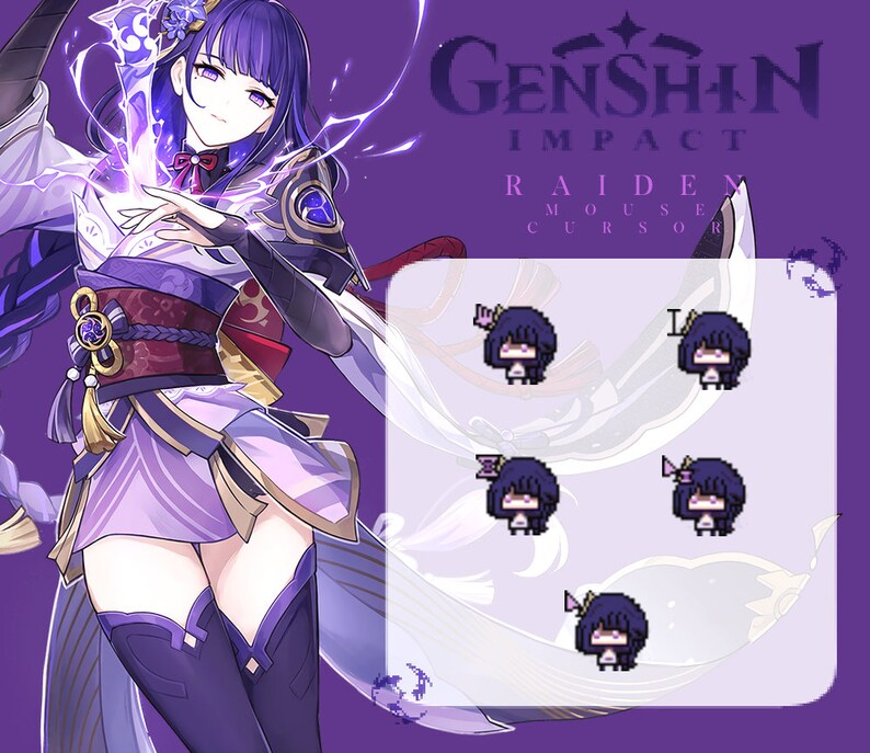 Genshin Cursors raiden Shogun Version - Etsy Hong Kong