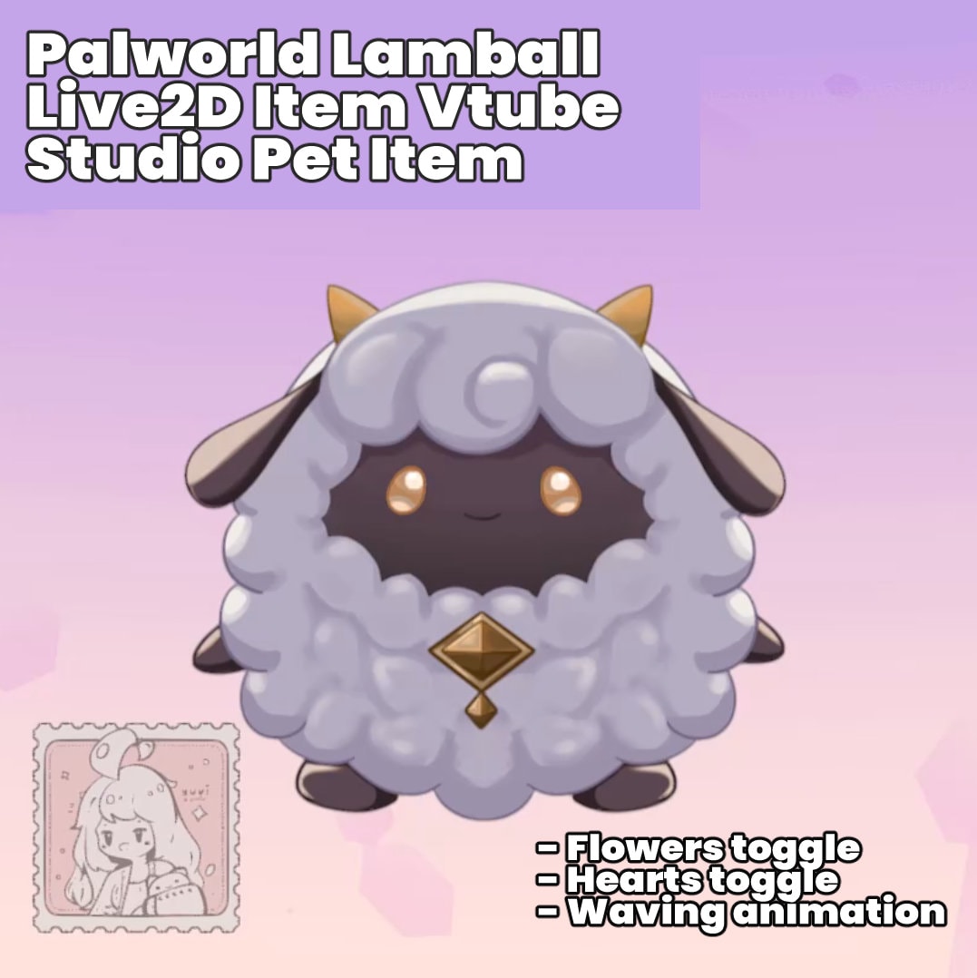 Palworld Lamball Live2d Item Vtube Studio Pet Item - Etsy