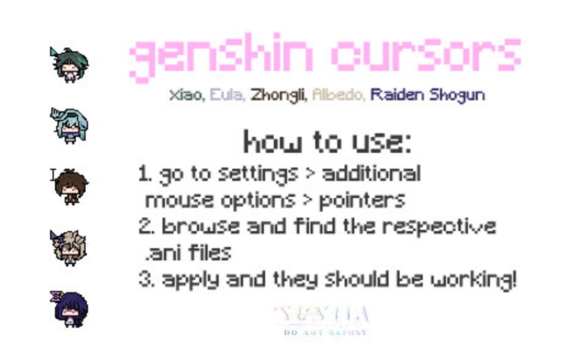 Genshin Cursors (zhongli Version) - Etsy Hong Kong