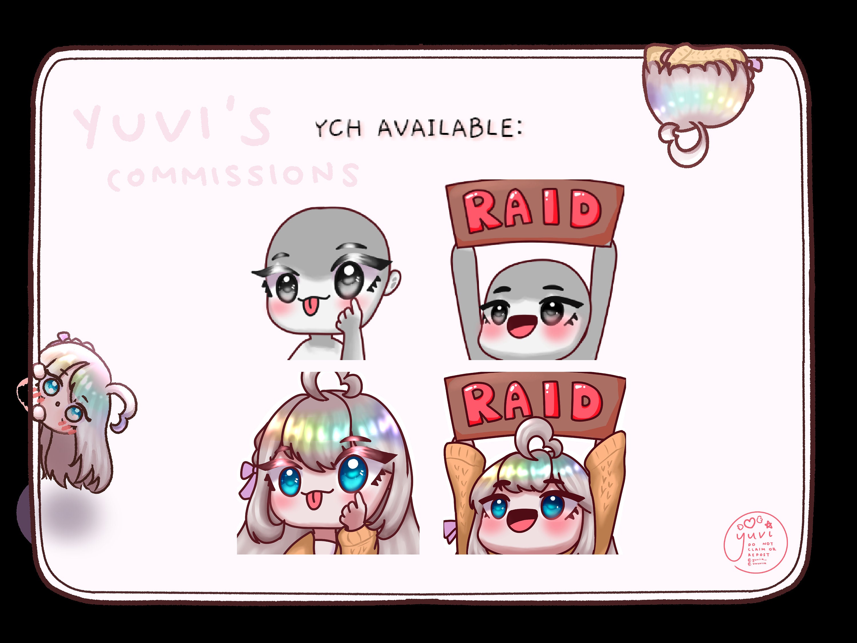 YCH Emotes Raid and Pfft Emotes - Etsy UK