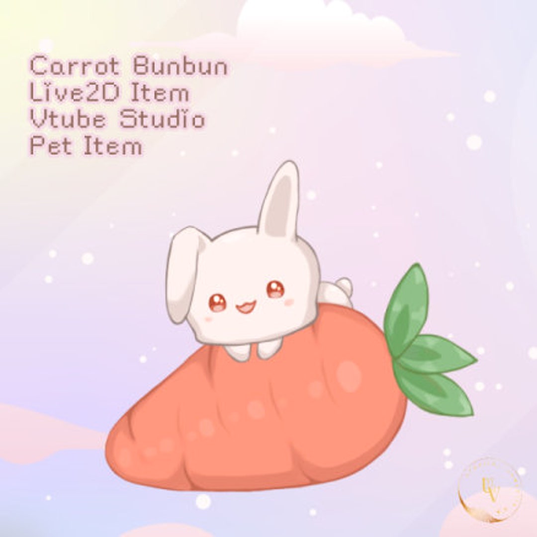 Carrot Bunbun Live2d Item Vtube Studio Pet Item - Etsy