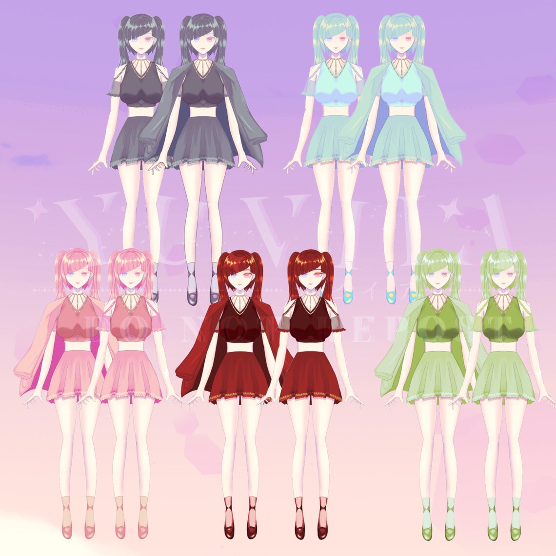 Premade Vtuber AMAYA Customizable Live2d Model rigged Ready - Etsy