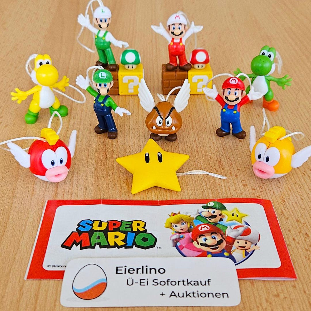 Neu Komplettsatz SUPER MARIO Kinder Joy 2025, Alle 12 Figuren Komplett ...