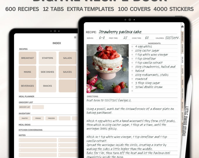 Recipe Book | Meal Planner | Recipe Journal | Digital Cookbook for iPad ...