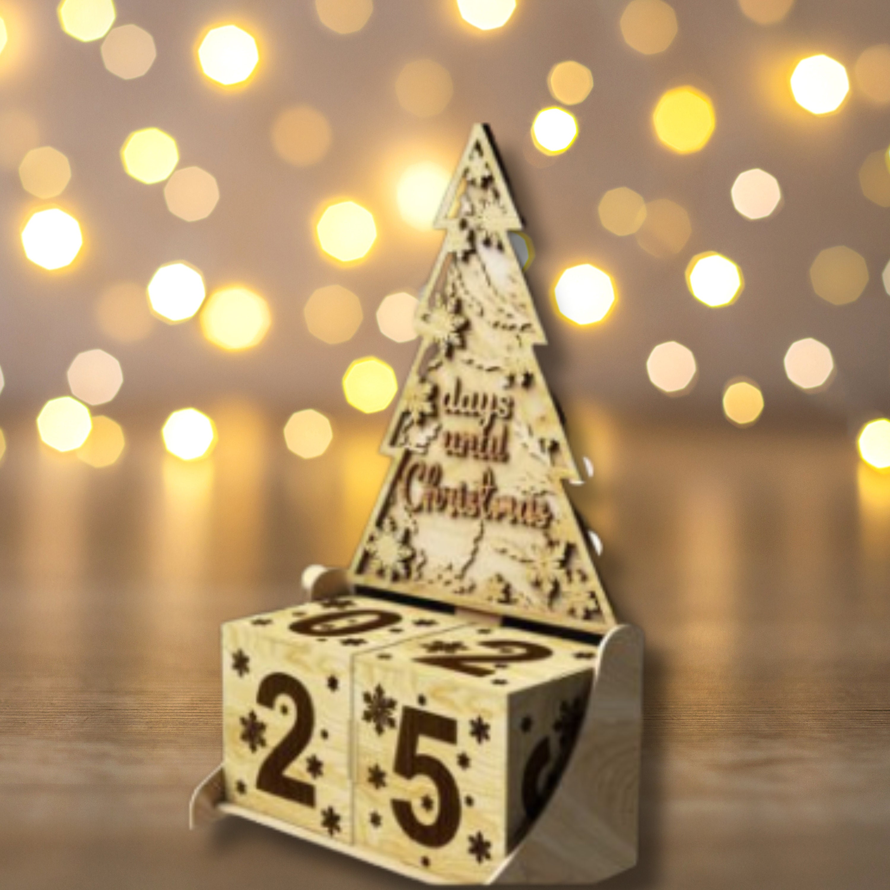 Christmas Tree SVG Advent Countdown Calender SVG Laser Cutting File ...