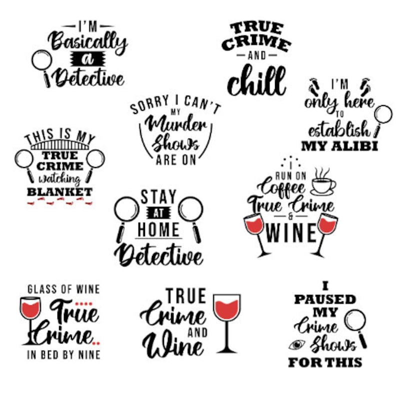 True Crime SVG Bundle Crime Junkie SVG Murder Mystery SVG True Crime ...