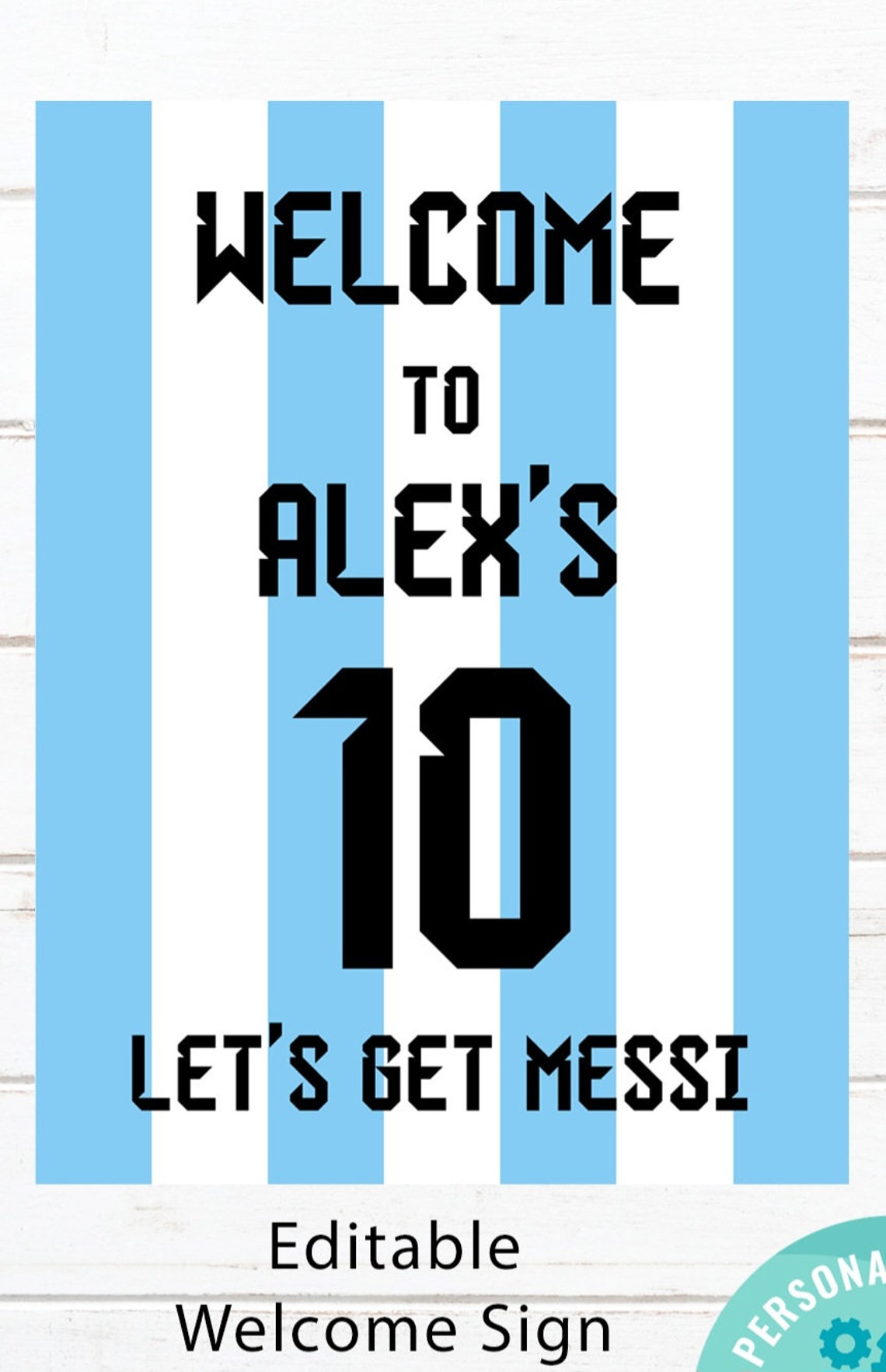 Edit & Print - LET'S GET MESSI Party Bundle , Soccer Party Editable and ...