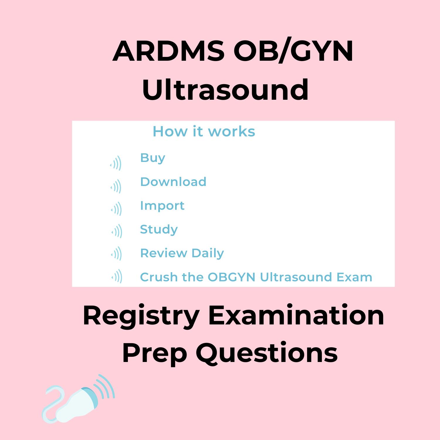 OBGYN Ultrasound | ARDMS Practice Questions | Digital Flashcards ...