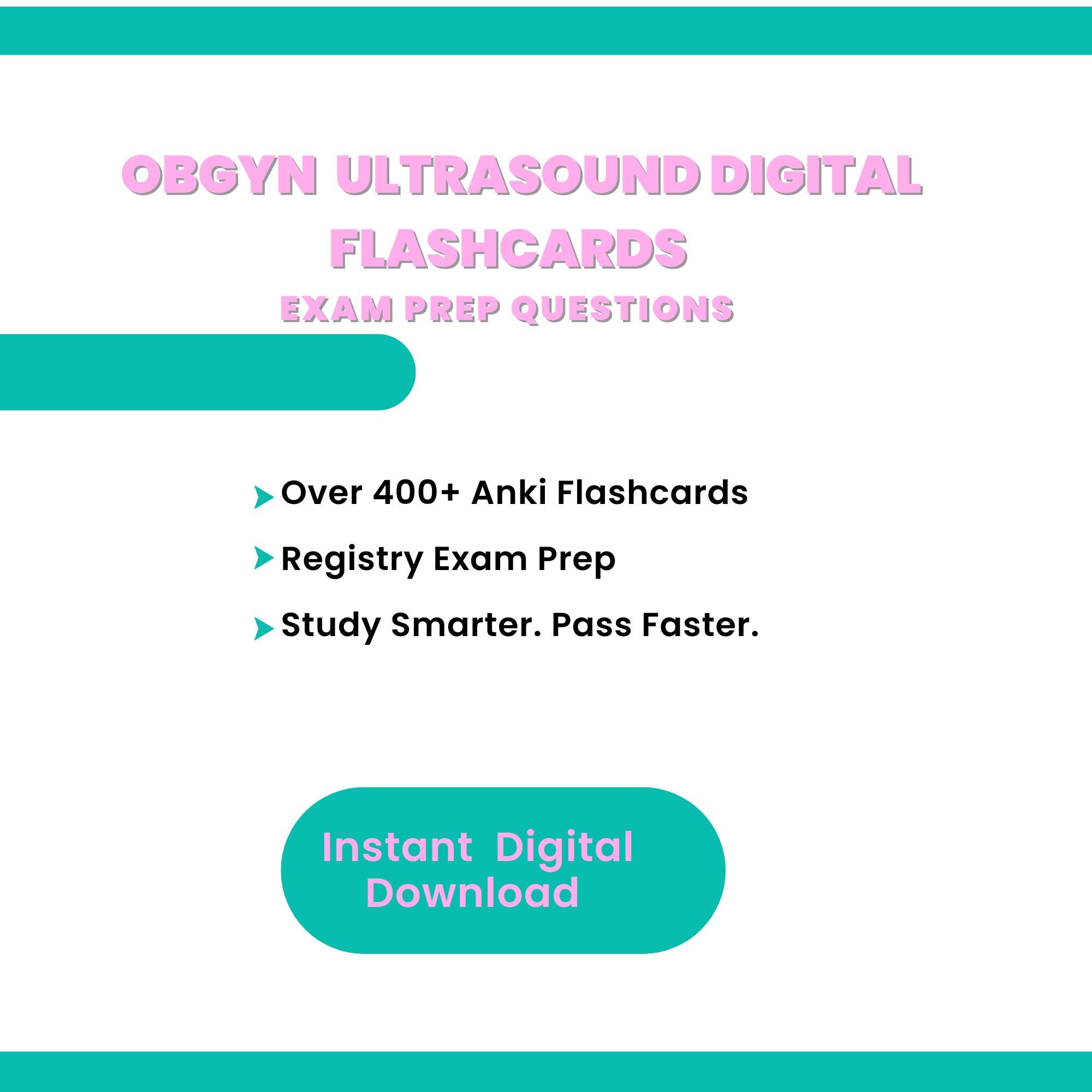OBGYN Ultrasound | Digital Flashcard | Sonography Exam Prep | Ob ...