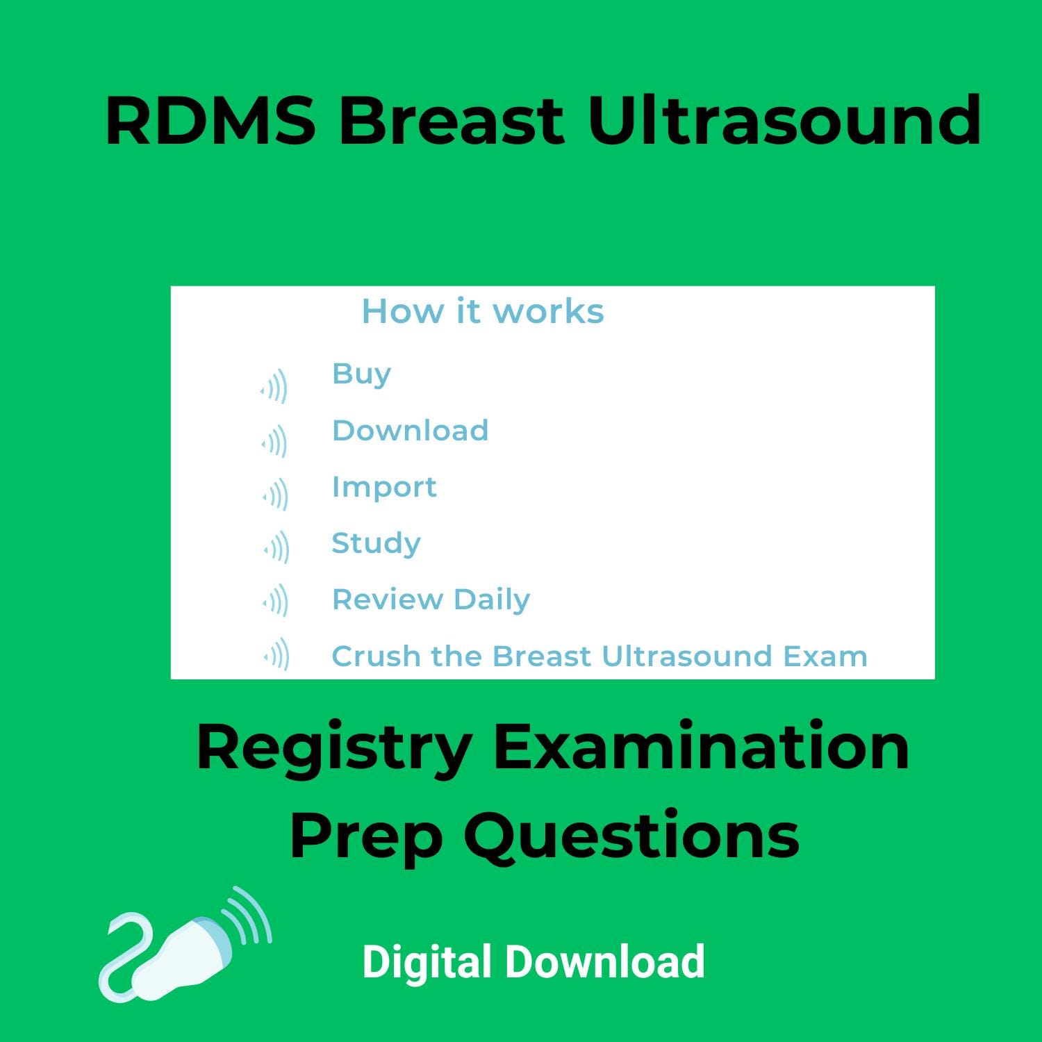 ARDMS Breast Ultrasound Flashcards - 300 Digital Practice Questions ...
