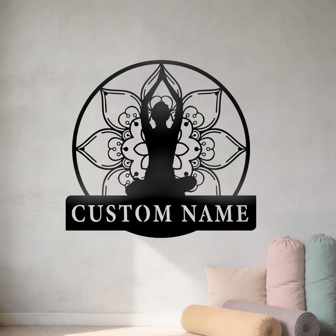 Personalized Yoga Signs Decor,metal Wall Decor,home Decor,yoga Sign ...