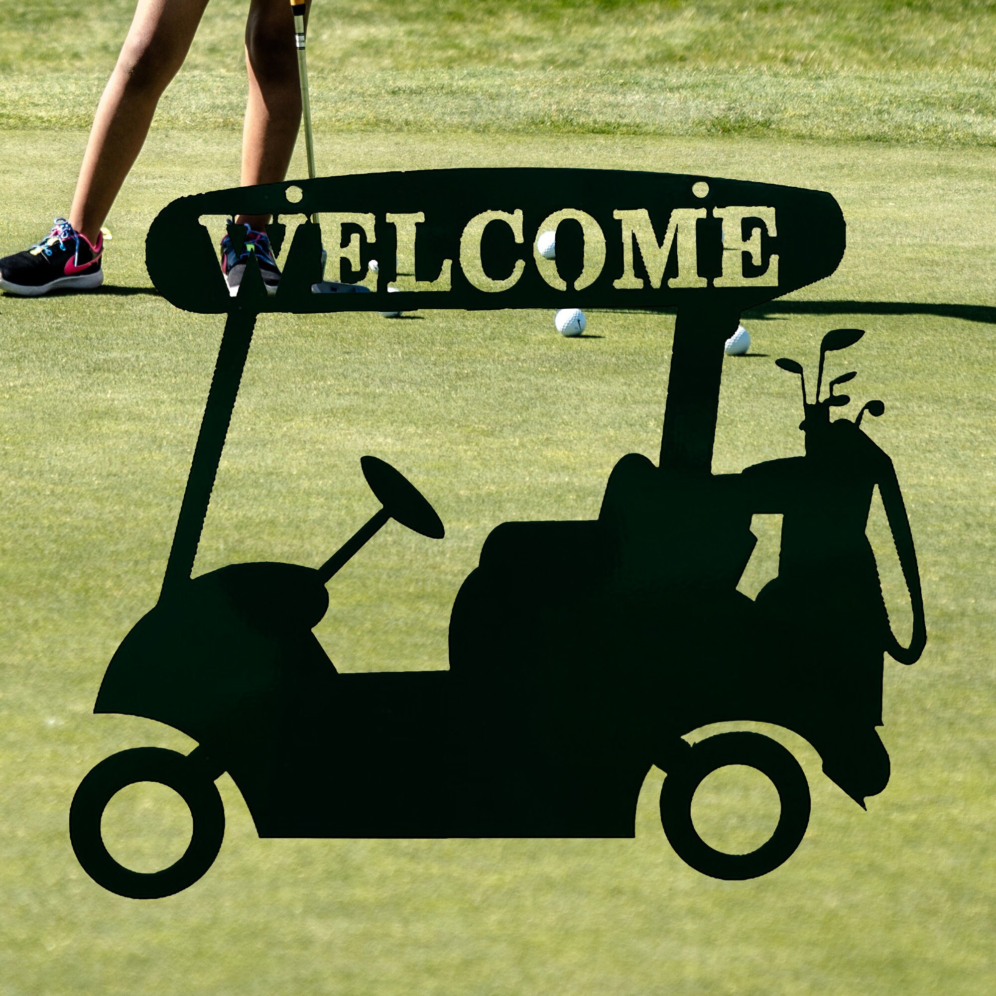 Custom Golf Cart Metal Sign, Metal Wall Art, Indoor Outdoor Decor ...