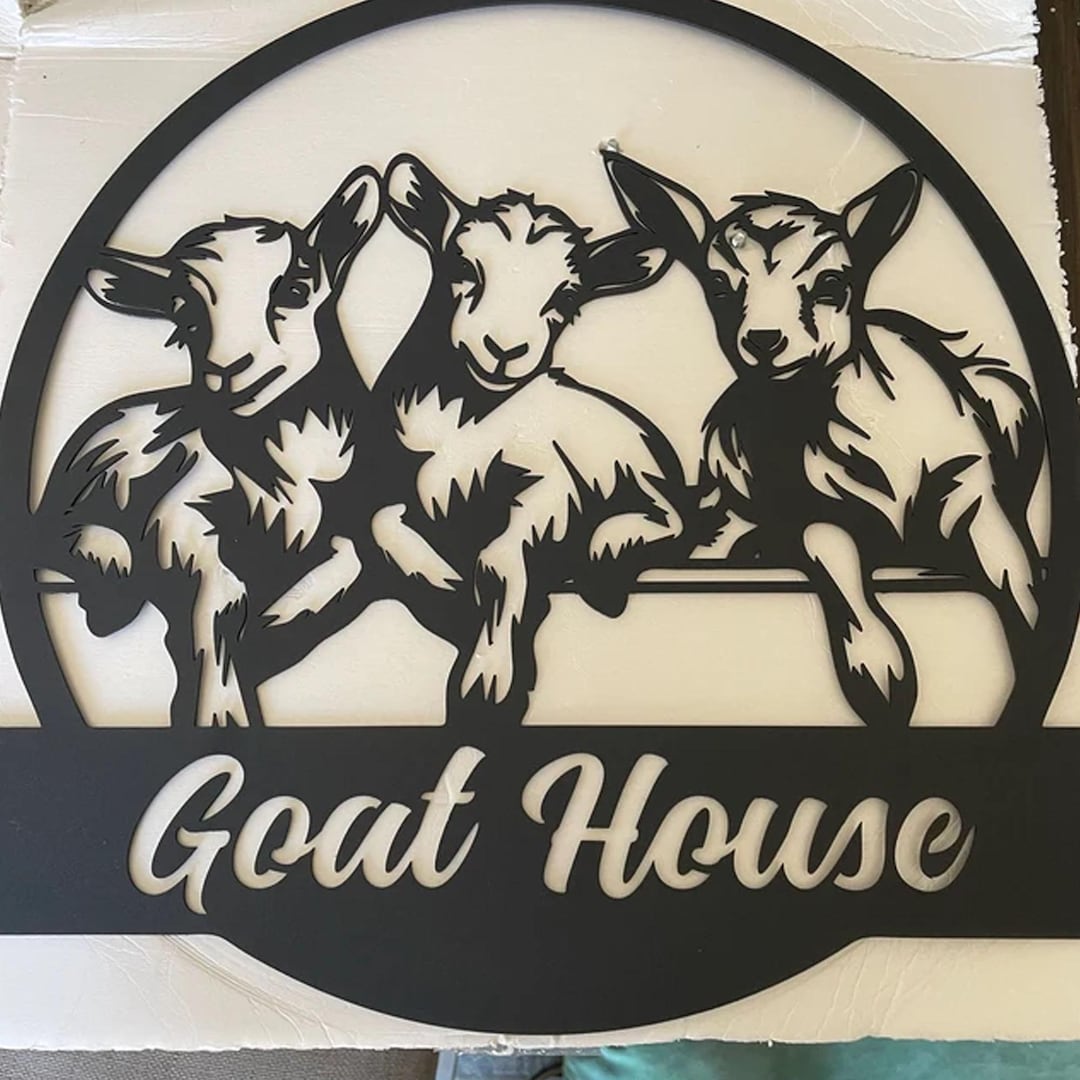 Custom Goat Farm Name Metal Sign, Personalized Goat Ranch Farm Wall Art ...