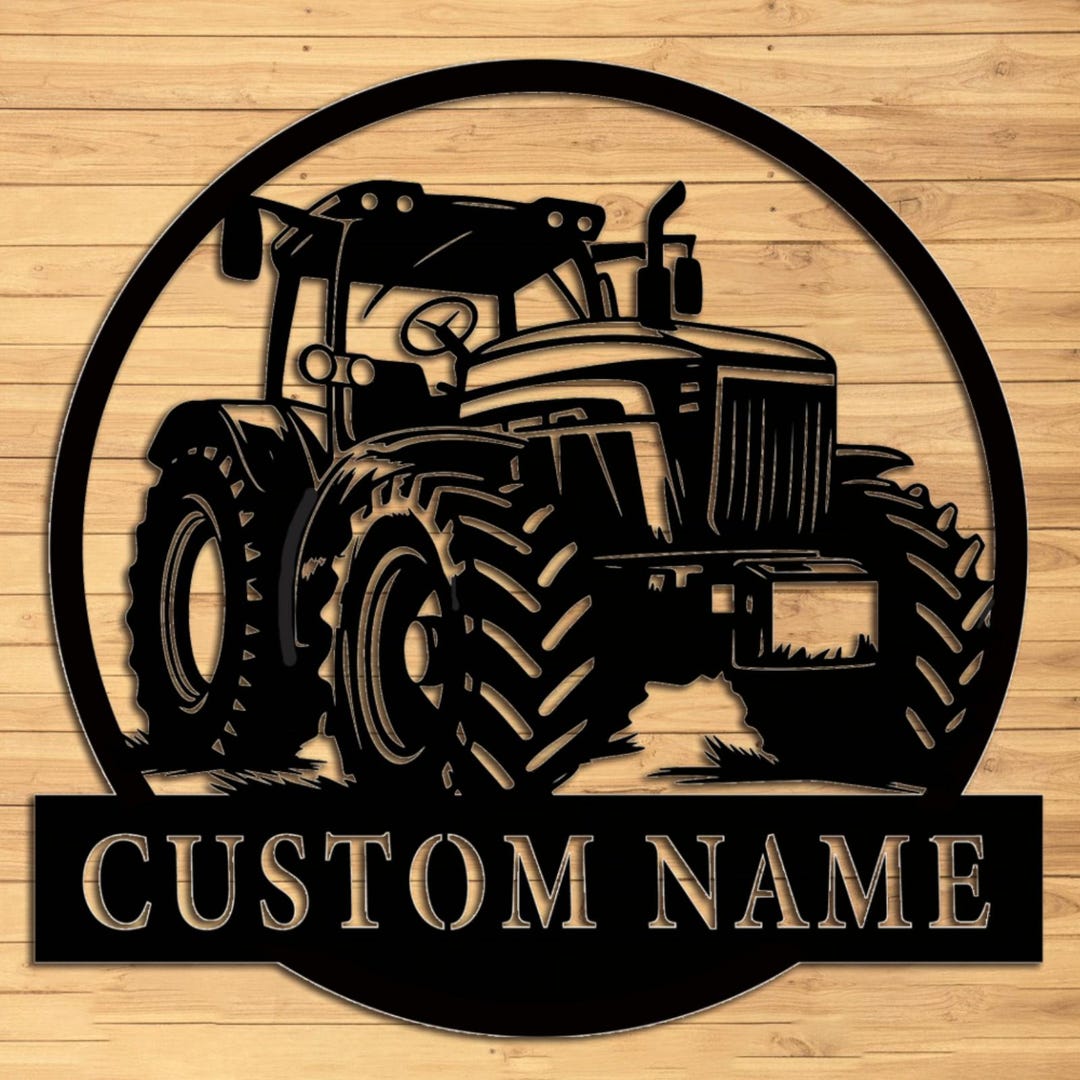 Custom Farm Sign,personalized Tractor Metal Sign,personalized Truck ...