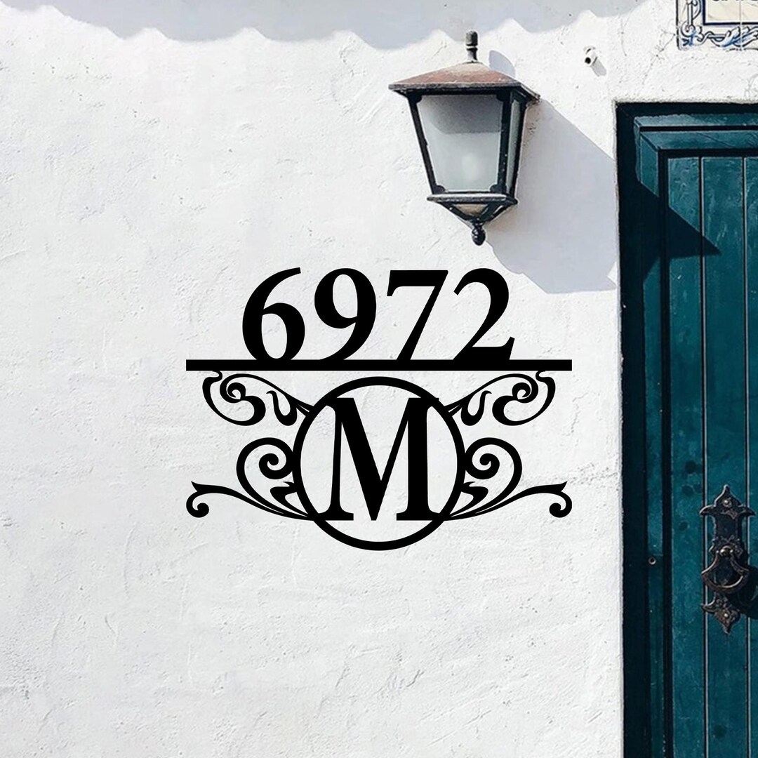 Custom Door Number Sign, Personalized Address Sign, Outdoor Yard Sign ...