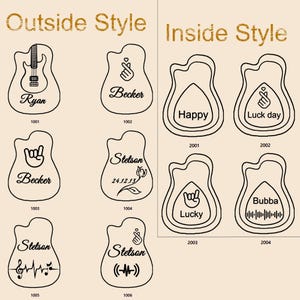 Personalized Wooden Guitar Name Sign, Custom Guitar Pick Holder, Custom ...