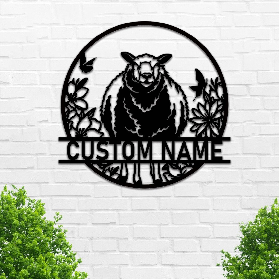 Custom Sheep Metal Wall Sign, Personalized Sheep Metal Wall Art, Sheep ...