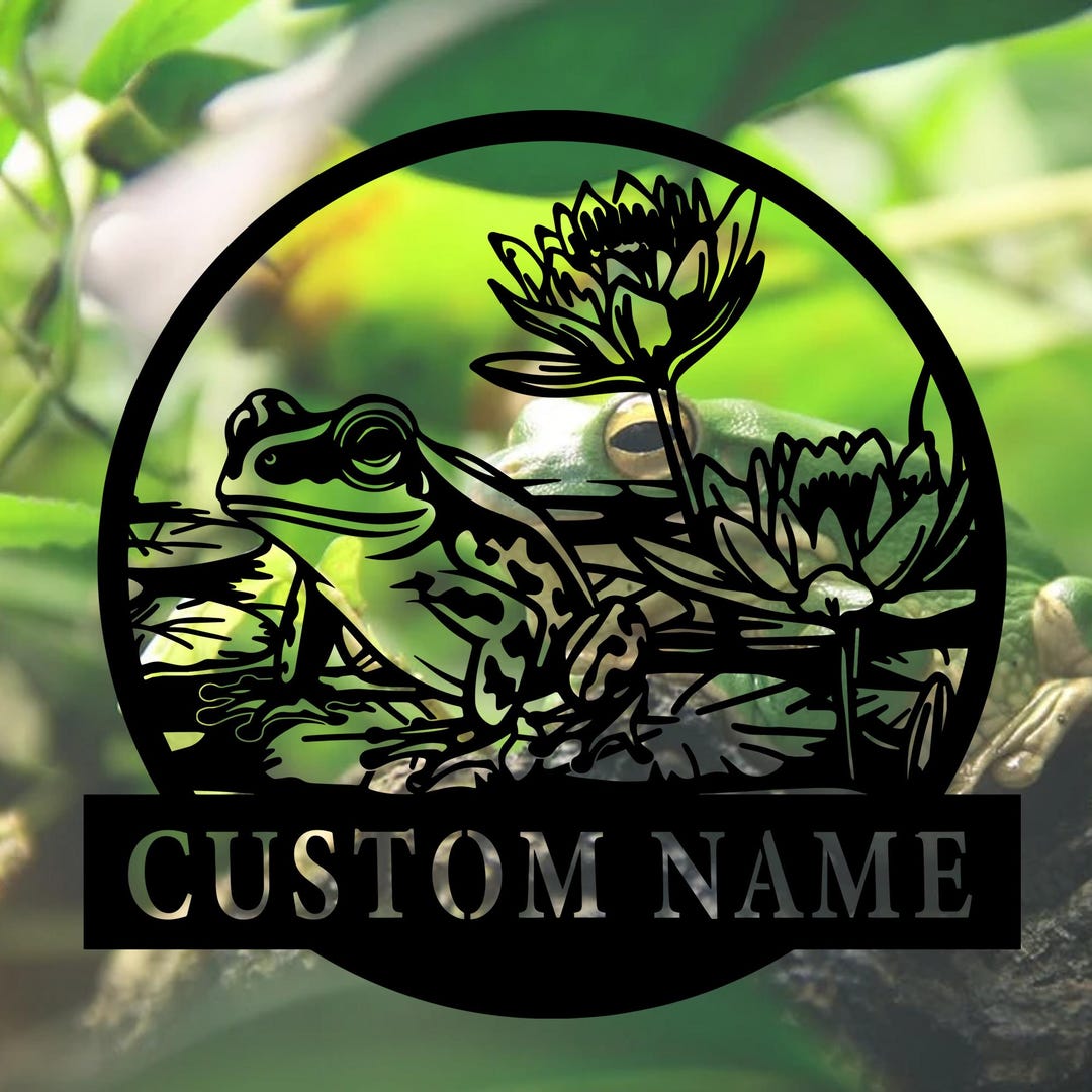 Personalized Frog Metal Sign,custom Frog Metal Wall Art,frog Lake House ...