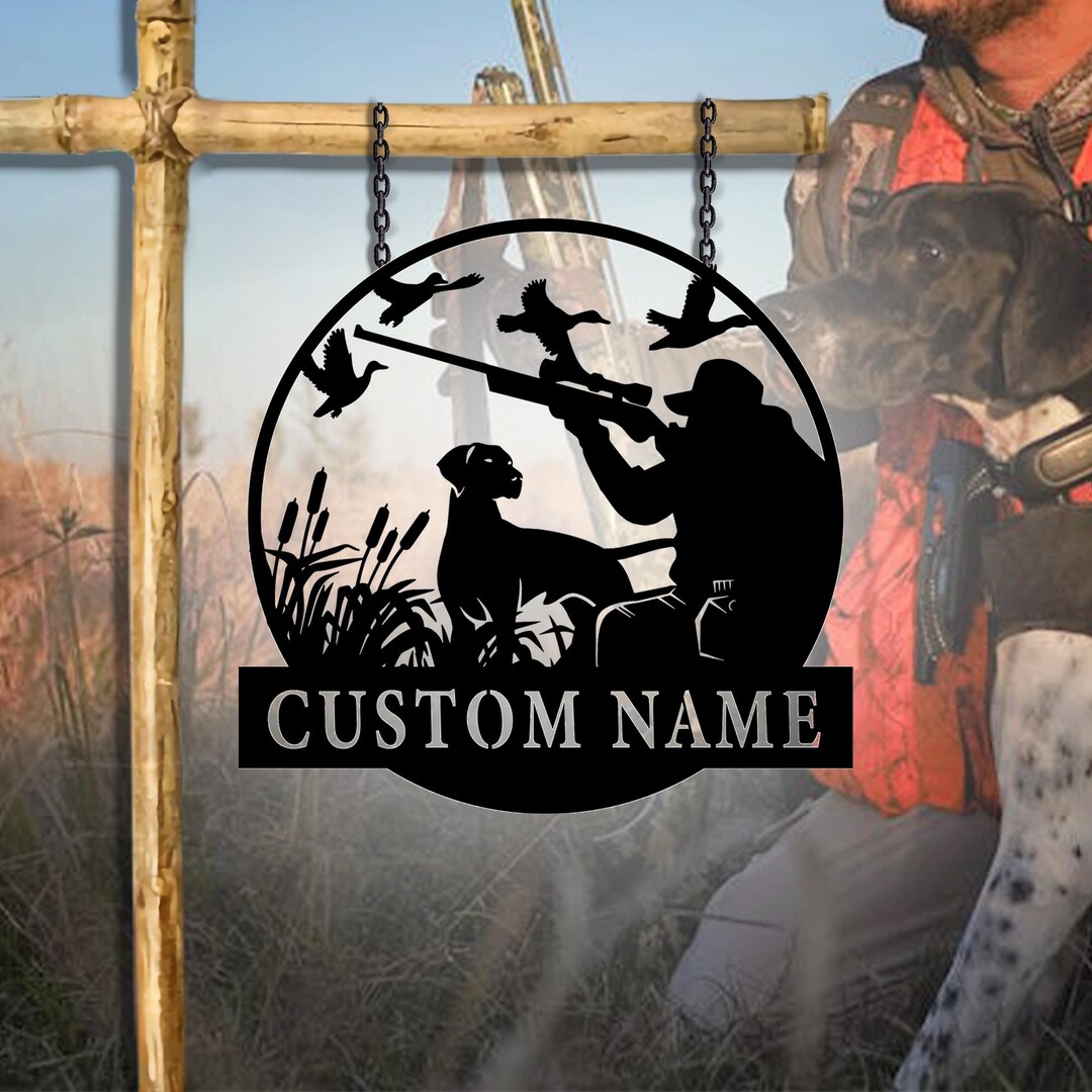 Personalized Duck Hunting Name Metal Wall Art Sign, Duck Metal Wall ...