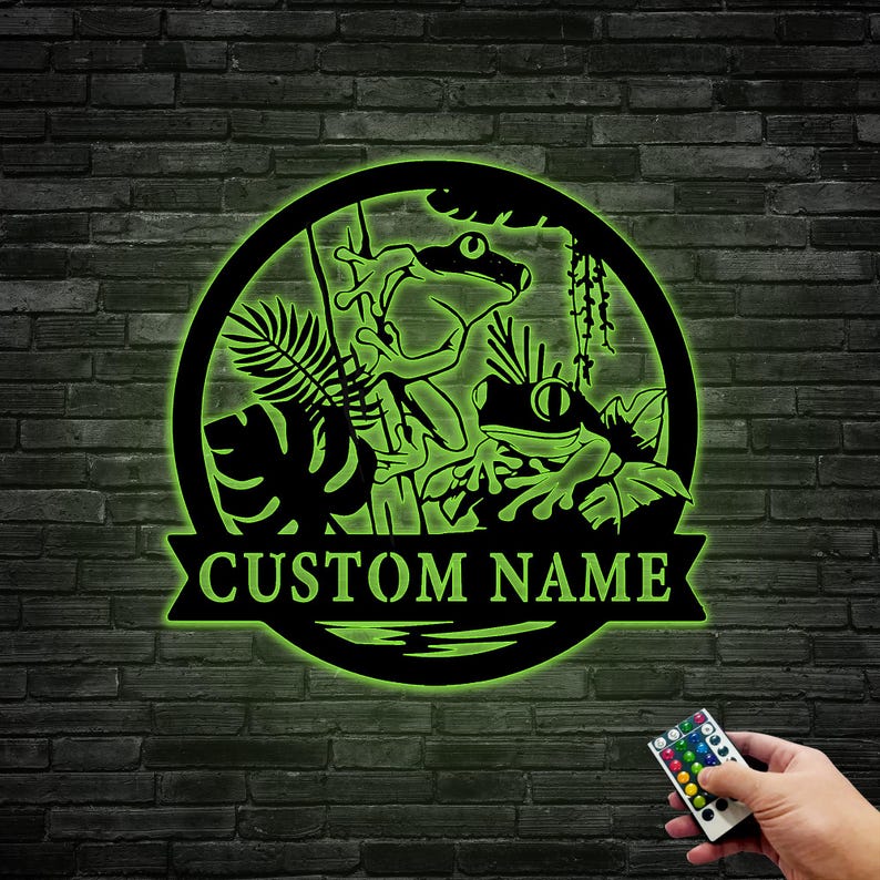 Personalized Frog Metal Sign,custom Frog Metal Wall Art,frog Lake House ...