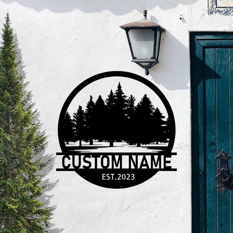 Rustic Metal Address Sign - Etsy