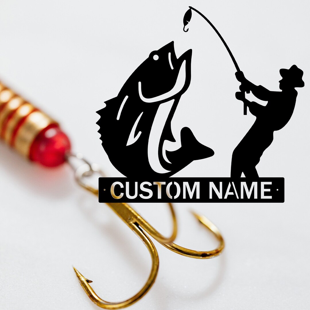 Custom Name Fish Signs, Fisherman Gifts, Housewarming Gifts,outdoor ...