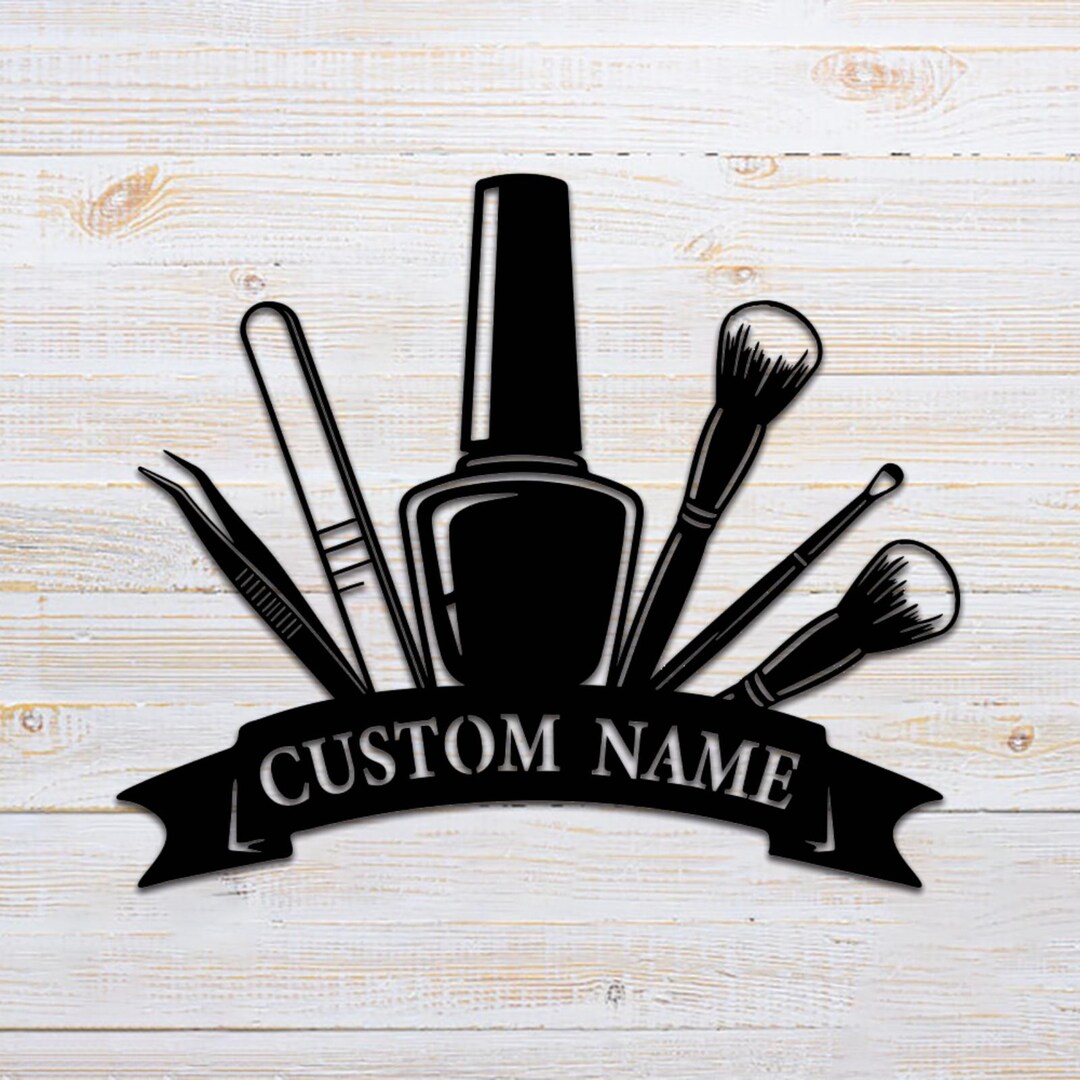 Custom Nail Salon Metal Wall Sign Decor,personalized Nail Salon Shop ...