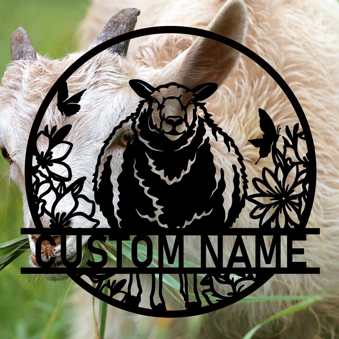 Custom Sheep Metal Wall Sign, Personalized Sheep Metal Wall Art, Sheep ...