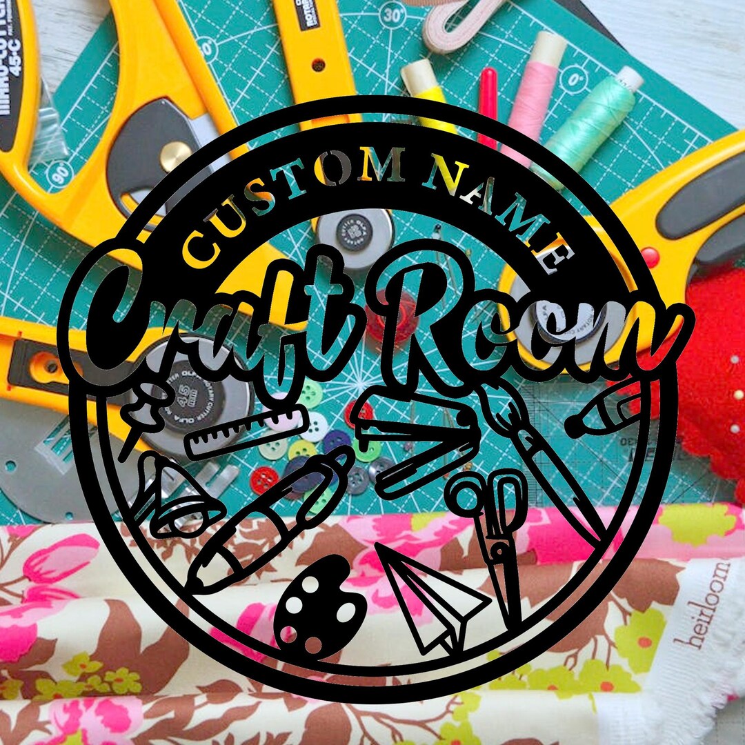 Custom Craft Room Metal Wall Sign, Personalized Craft Room Metal Wall ...