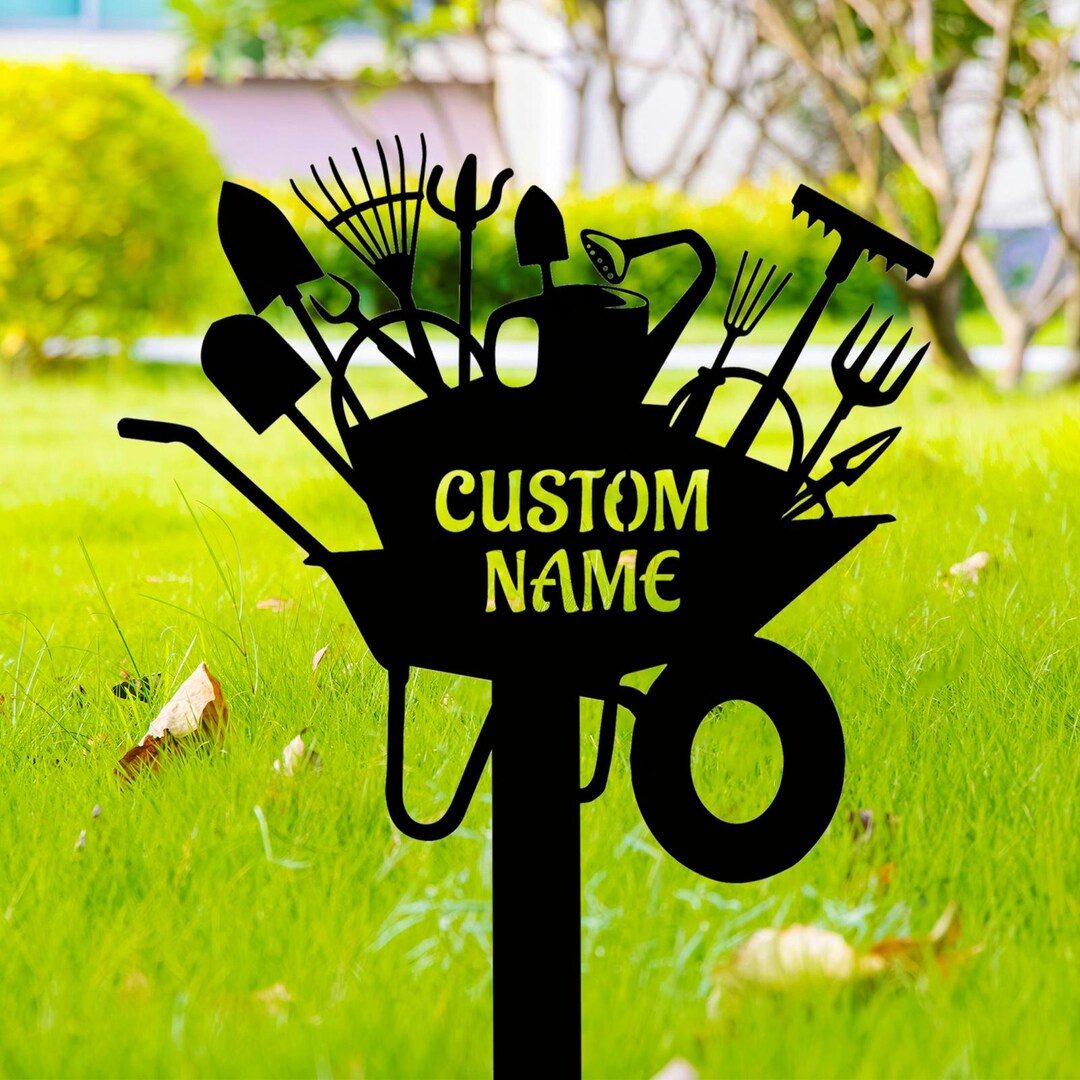 Personalized Cart Metal Garden Stake Sign,custom Cart Metal Garden ...