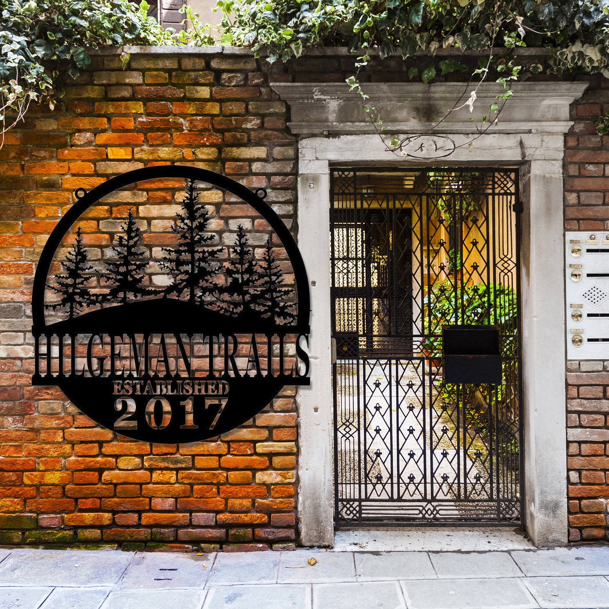 Personalized Name Metal Sign Custom Metal Address House Number Sign ...