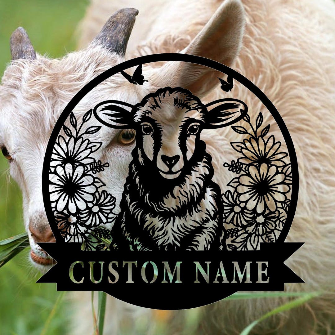 Custom Sheep Metal Wall Sign, Personalized Sheep Metal Wall Art, Sheep ...