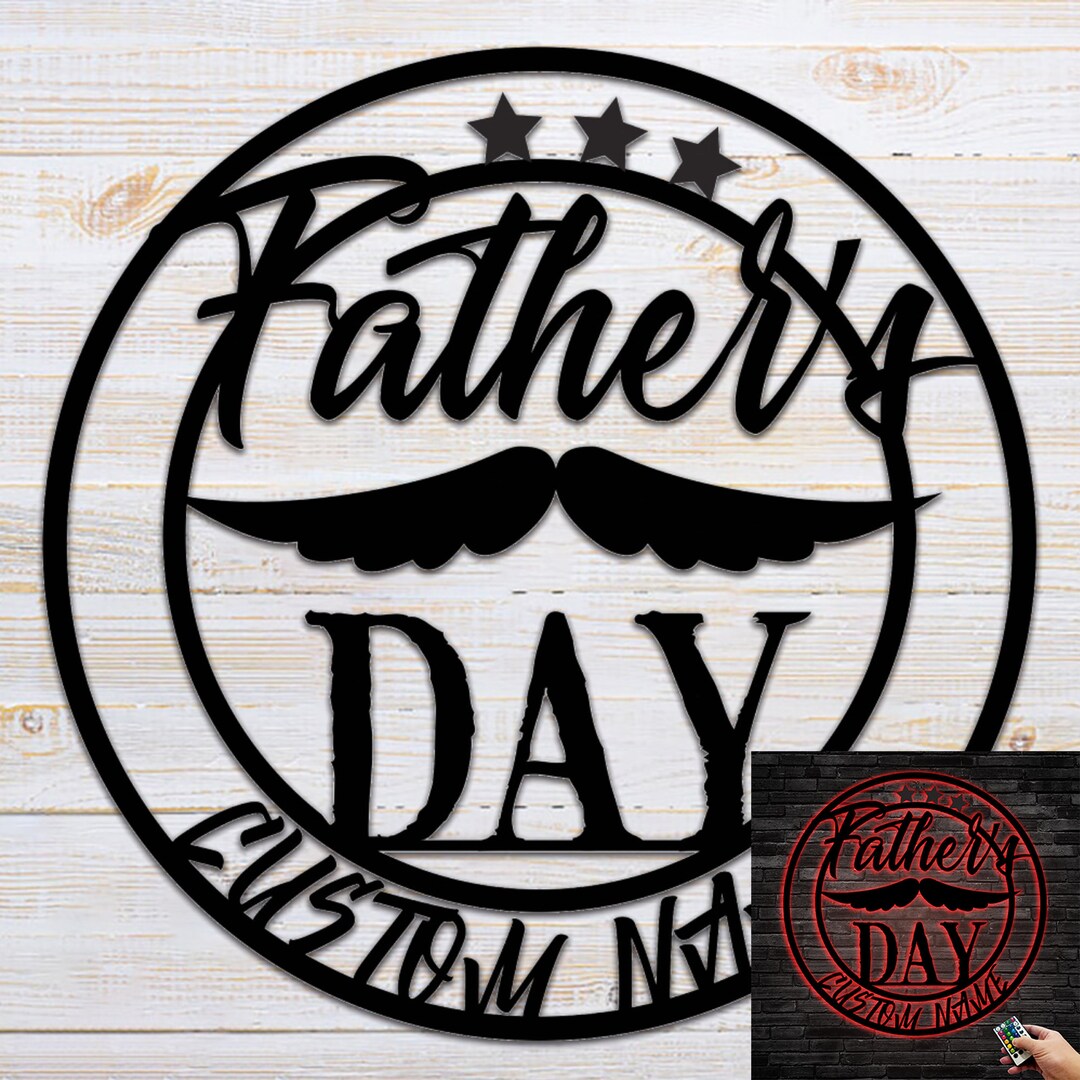 Custom Handmade Dad Metal Wall Art Signs, Your Name Wall Hanging ...