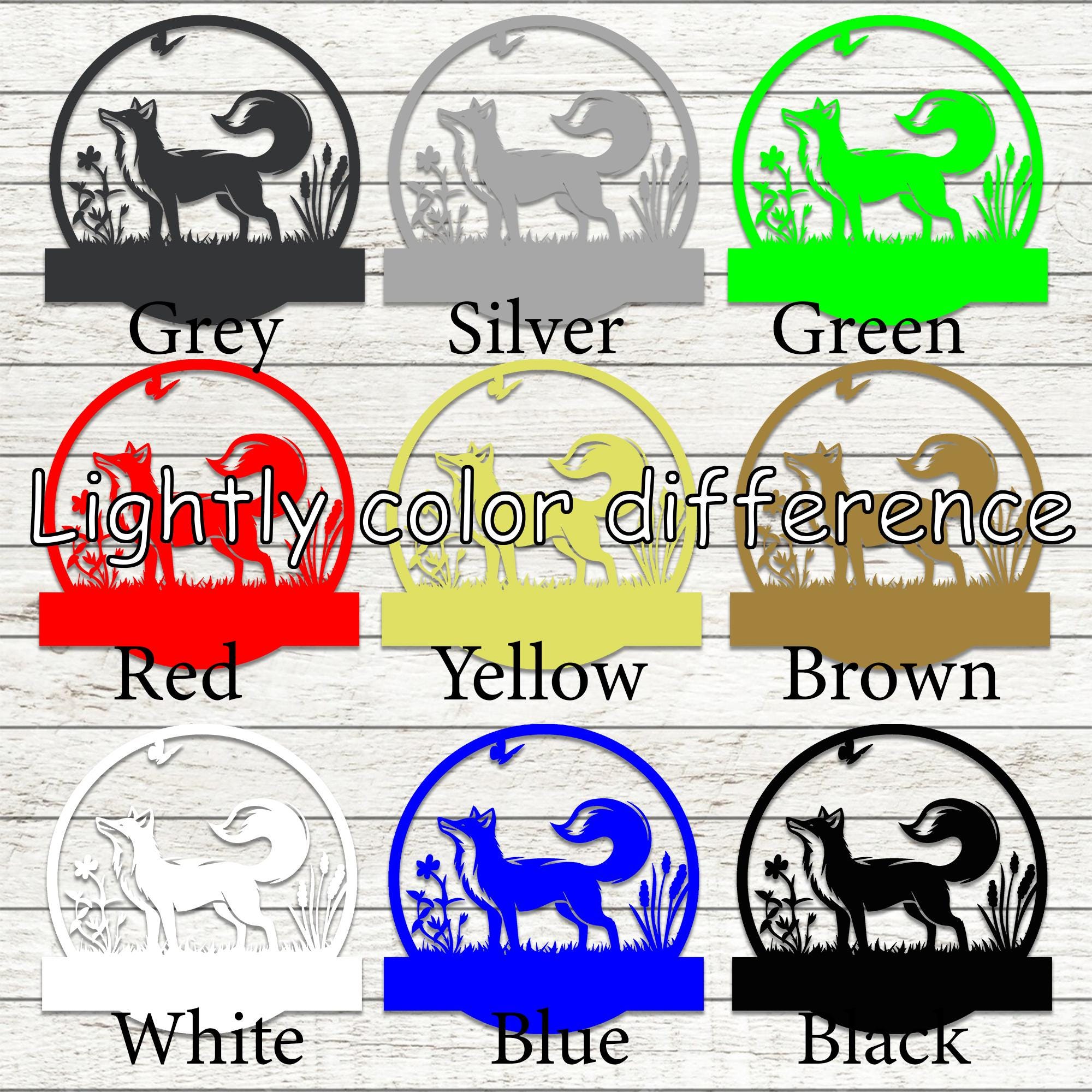 Custom Fox Animal Metal Wall Art Sign, Fox Lover Sign, Metal Wall Decor ...