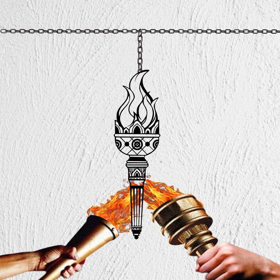 Handmade Torch Metal Wall Art Sign, Handmade Torch Metal Wall Decor ...